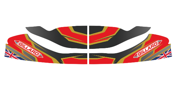 Gillard Kart M10 Front Stickers, 2022 - OTK Stickers - K-Racing